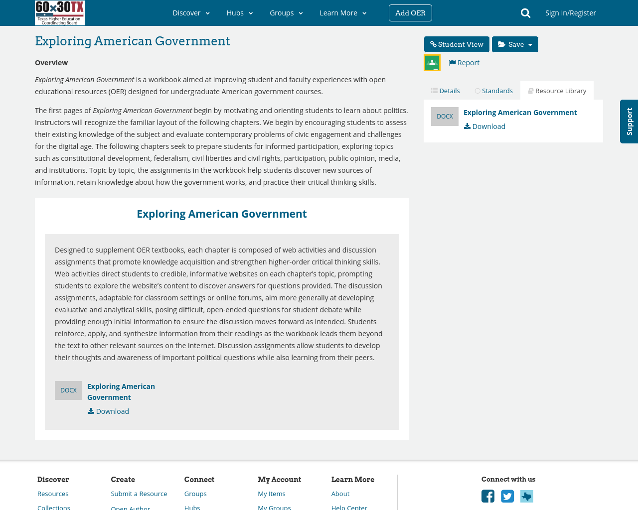 Exploring American Government | OERTX