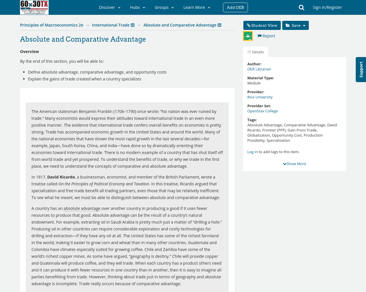 Principles of Macroeconomics 2e, International Trade, Absolute and ...