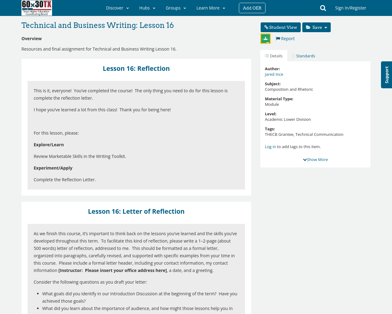 Technical and Business Writing: Lesson 16 | OERTX