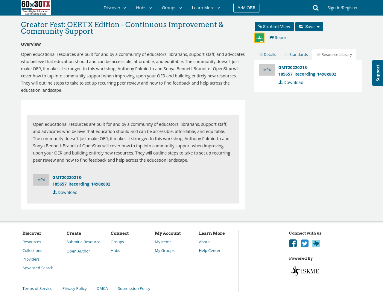 Creator Fest: OERTX Edition - Continuous Improvement & Community Support | OERTX
