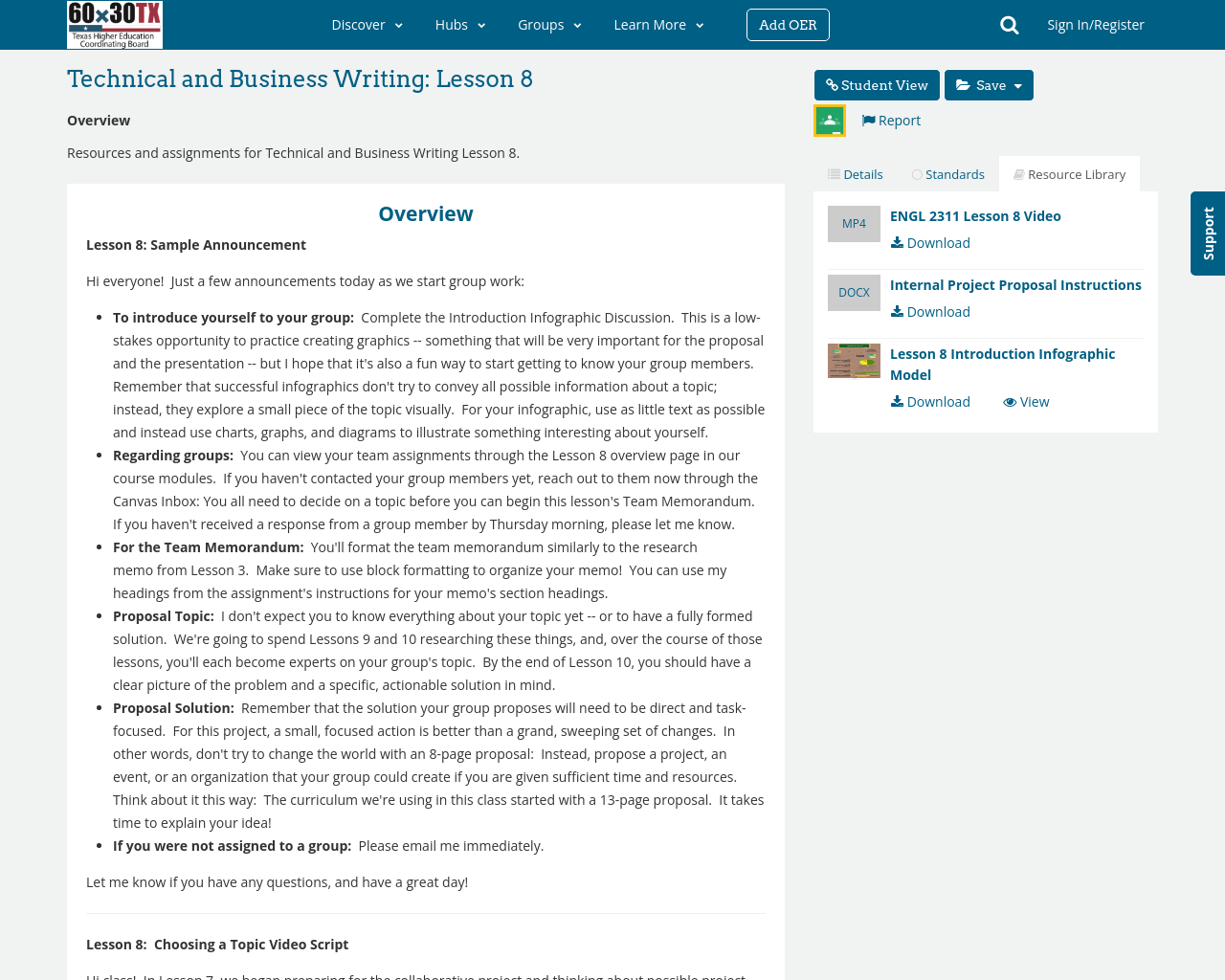 Technical and Business Writing: Lesson 8 | OERTX