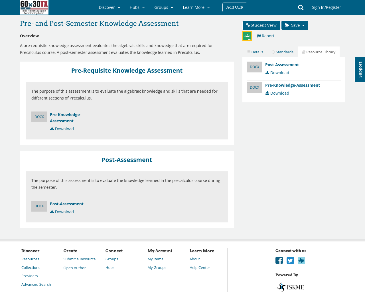 Pre- and Post-Semester Knowledge Assessment | OERTX