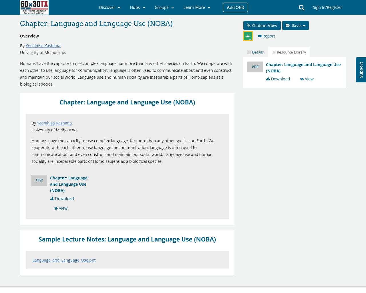Chapter: Language and Language Use (NOBA) | OERTX
