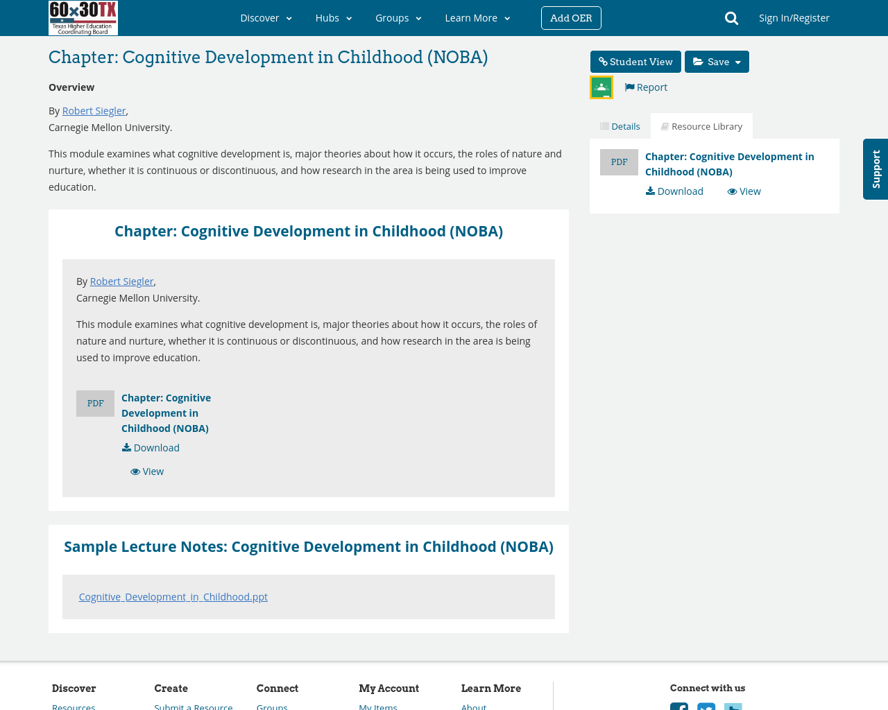 Chapter: Cognitive Development in Childhood (NOBA) | OERTX