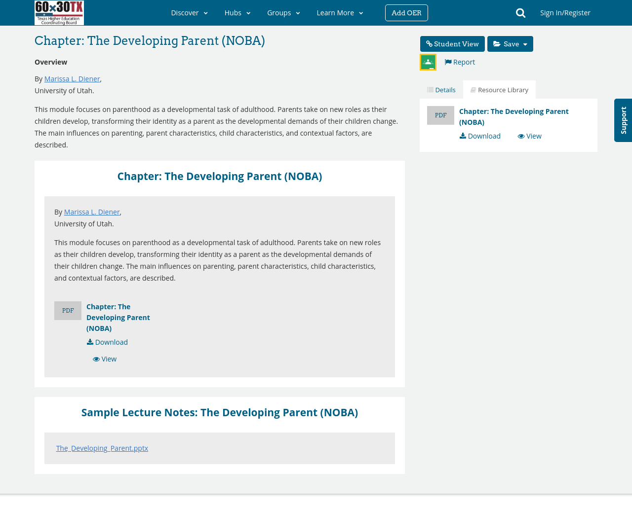 Chapter: The Developing Parent (NOBA) | OERTX