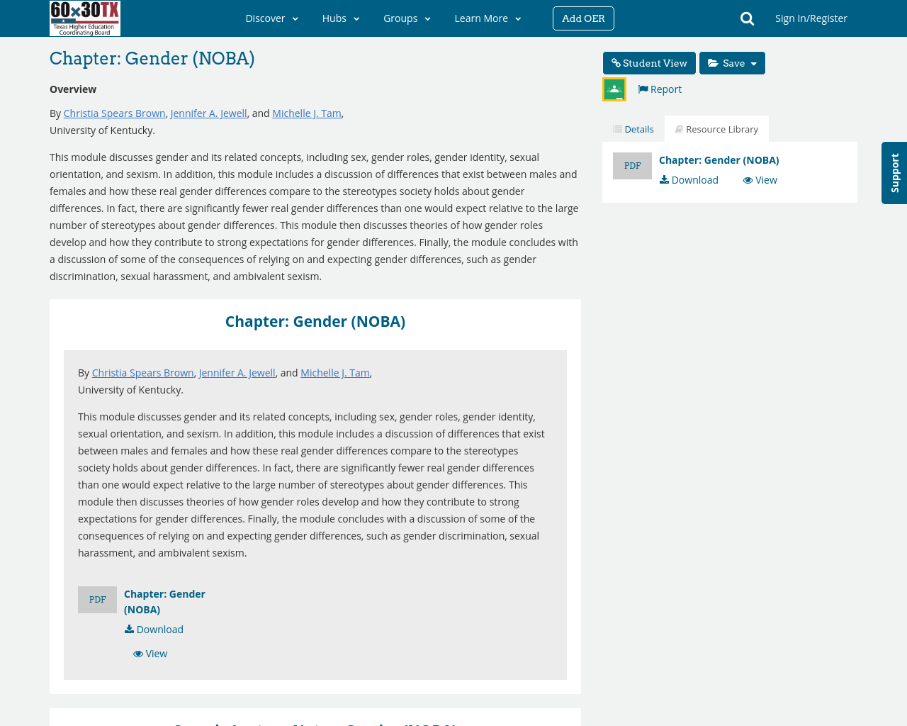 Chapter: Gender (NOBA) | OERTX