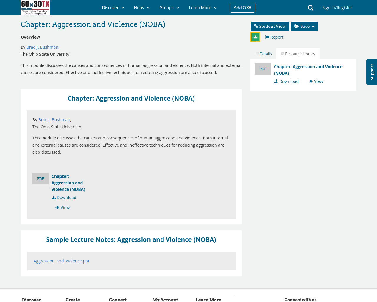 Chapter: Aggression and Violence (NOBA) | OERTX