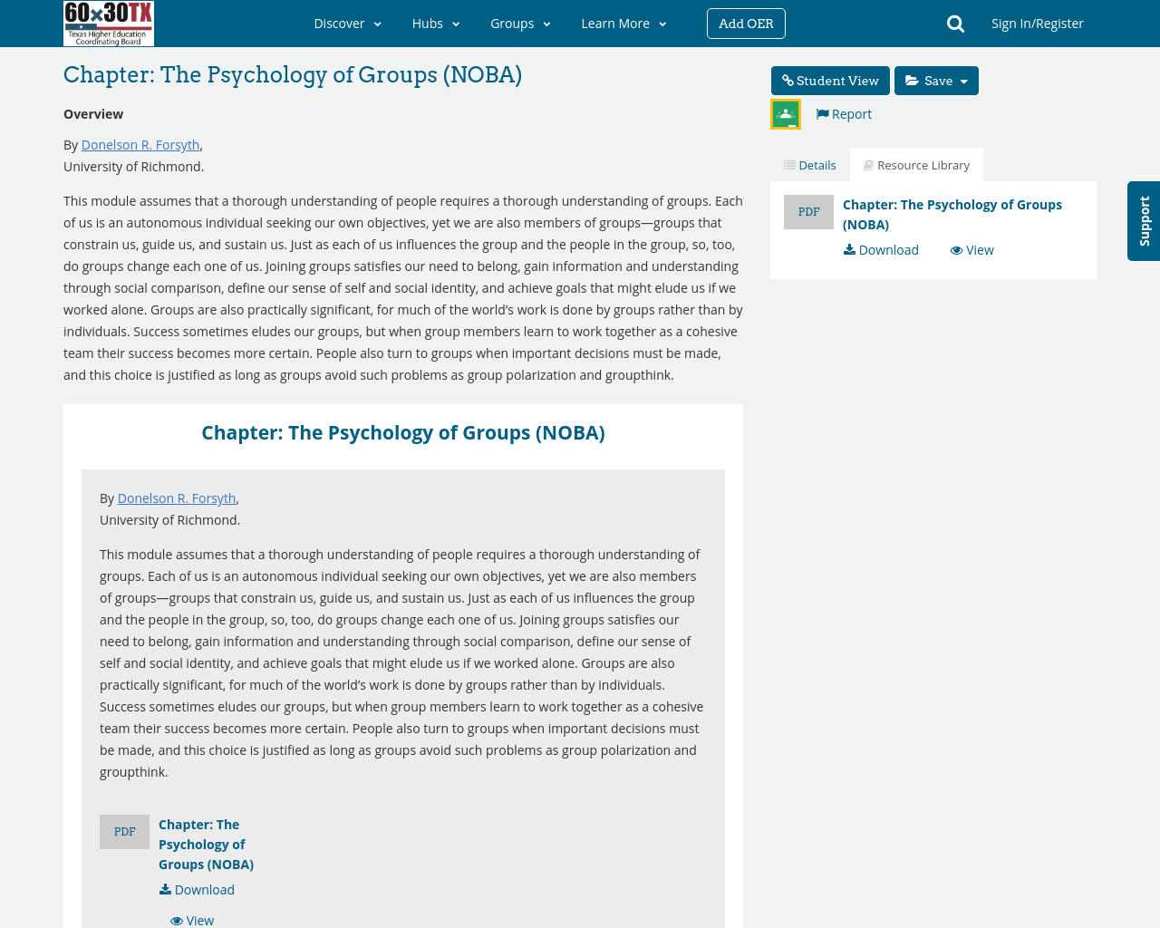 Chapter: The Psychology of Groups (NOBA) | OERTX