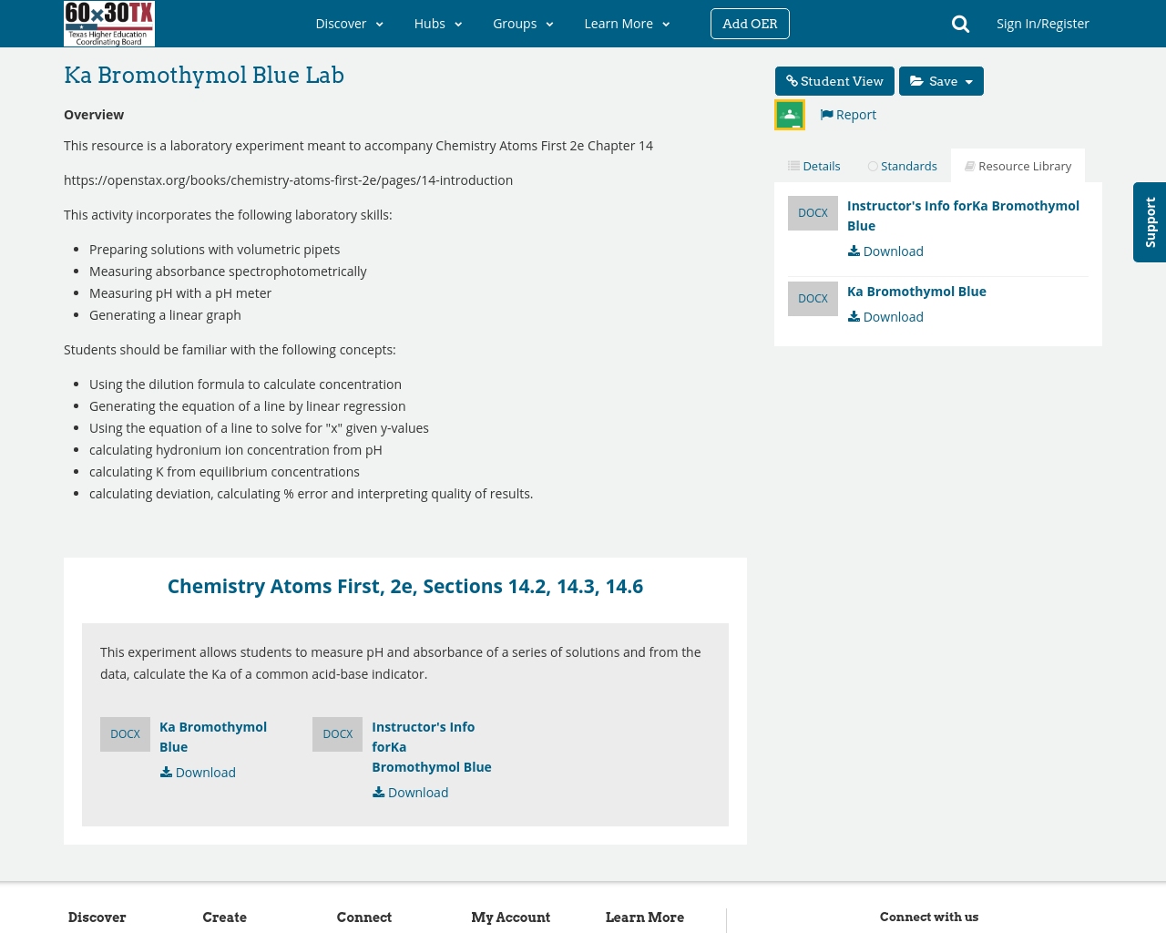 Ka Bromothymol Blue Lab | OERTX