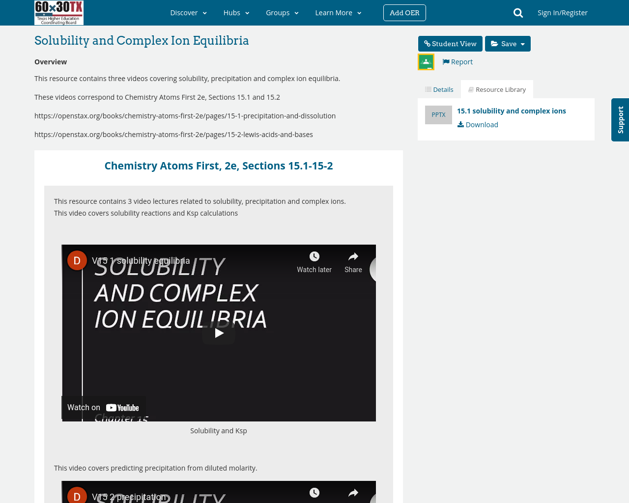 Solubility and Complex Ion Equilibria | OERTX