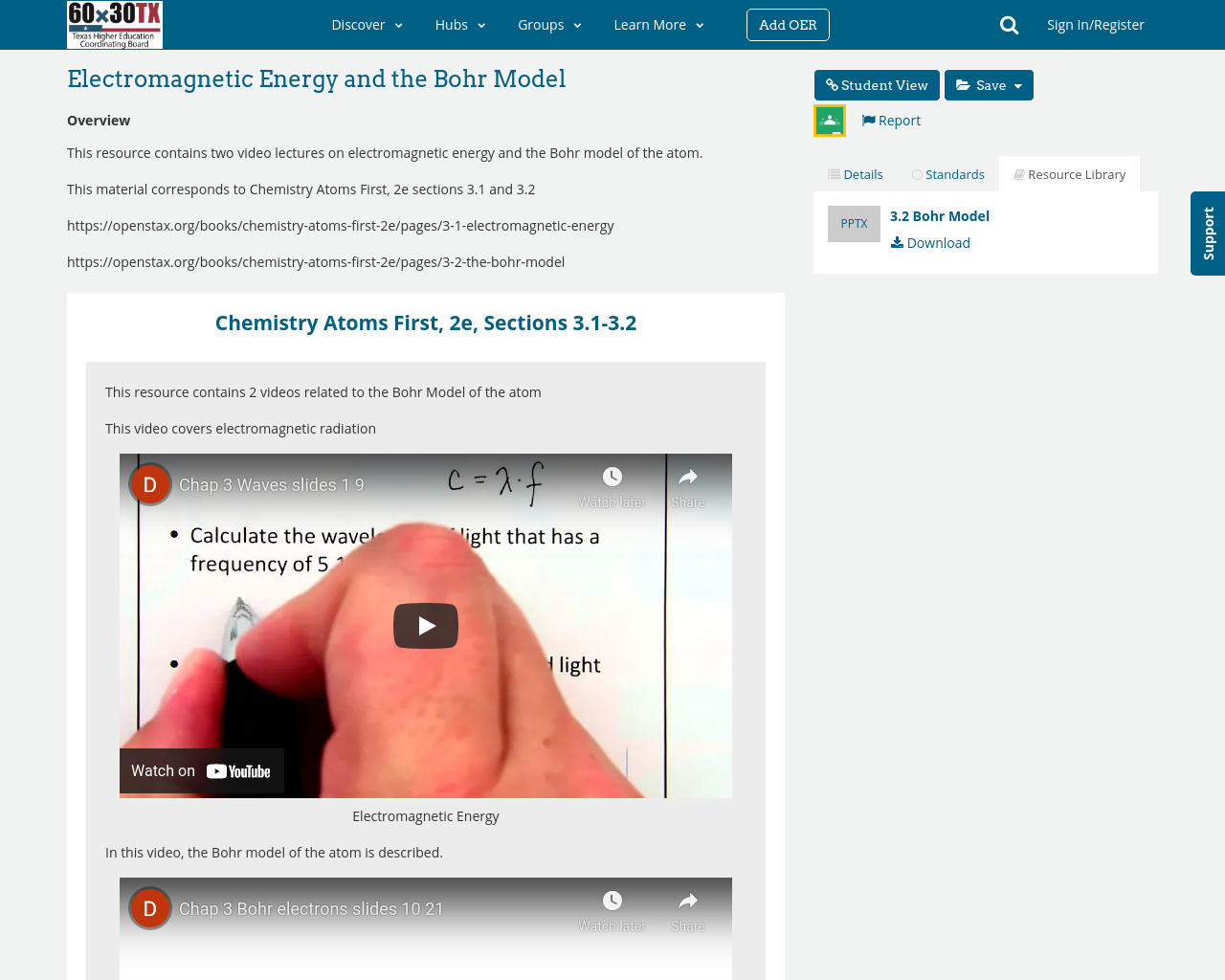 Electromagnetic Energy and the Bohr Model | OERTX
