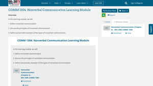 COMM 1304: Nonverbal Communication Learning Module | OERTX
