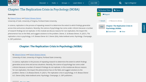 Chapter: The Replication Crisis in Psychology (NOBA) | OERTX