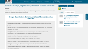 Module 4: Groups, Organization, Deviance, and Social Control | OERTX